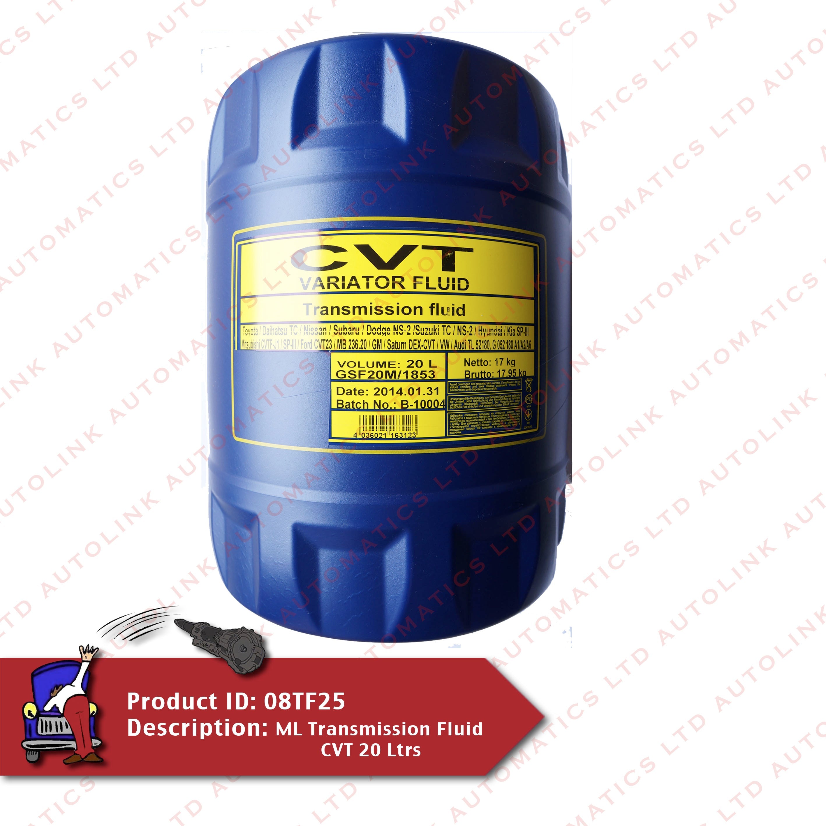 ML Transmission Fluid CVT 20 Ltrs – Autolink Automatics